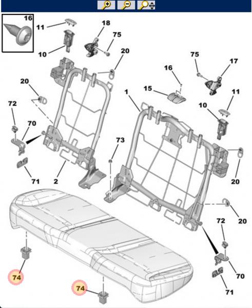 Clip plastique assise banquette AR | Forum Peugeot