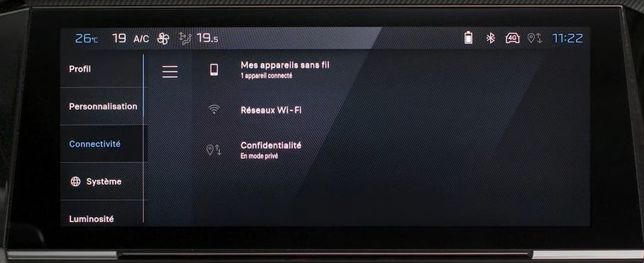 Android Auto sans fil chez Peugeot